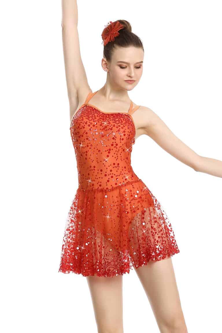 Blue/red contemporary/Lyrical Dancewear with skirt