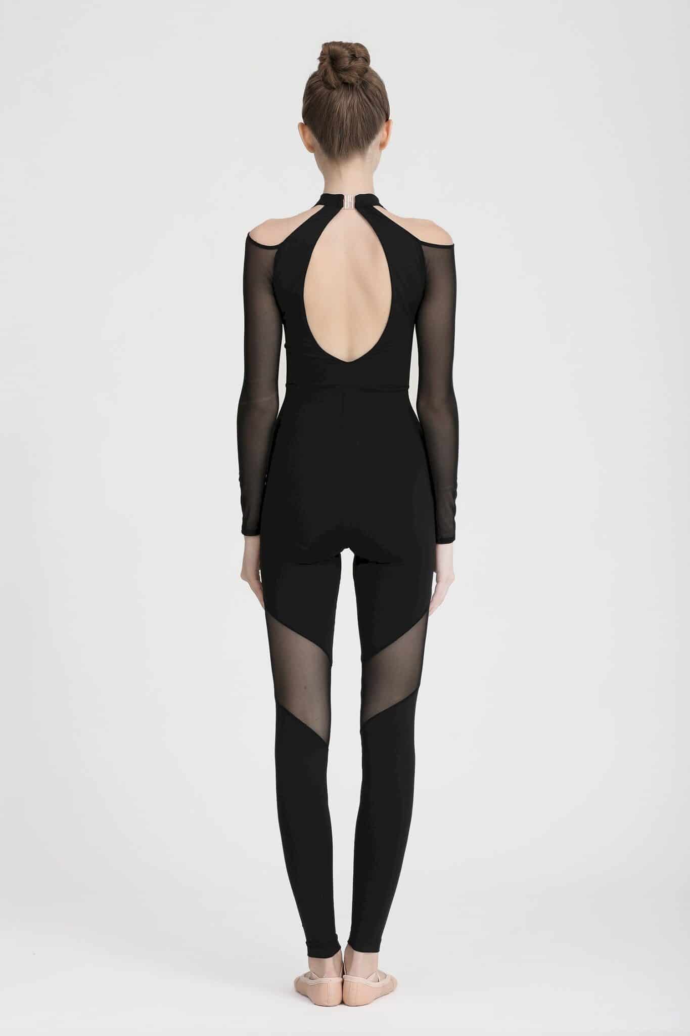 DANCE ELITE - unitard with mesh panels